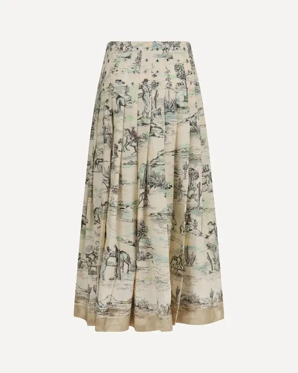 ALEMAIS Scout Linen Midi Skirt