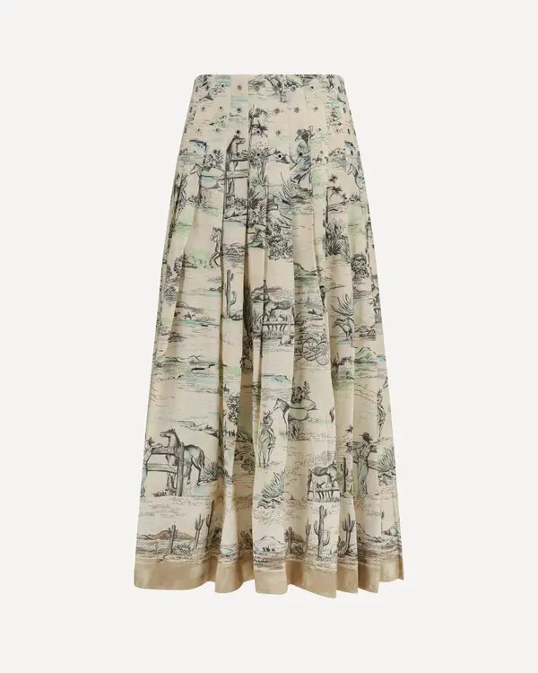 ALEMAIS Scout Linen Midi Skirt