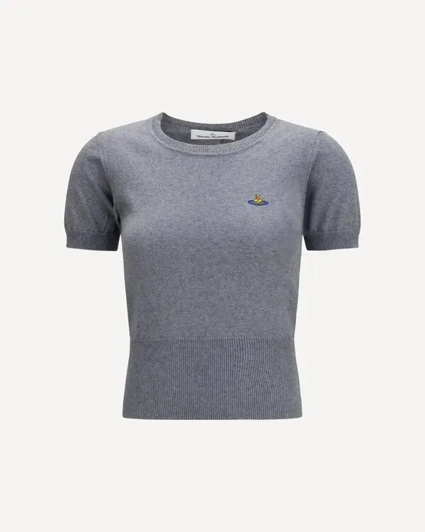 VIVIENNE WESTWOOD Bea Top Cotton Cashmere Blend - Grey