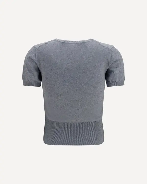 VIVIENNE WESTWOOD Bea Top Cotton Cashmere Blend - Grey