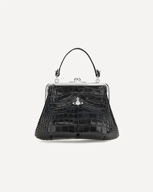 VIVIENNE WESTWOOD Granny Frame Crocodile Effect Handbag
