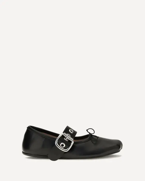 VIVIENNE WESTWOOD Alice Leather Ballerinas - Black