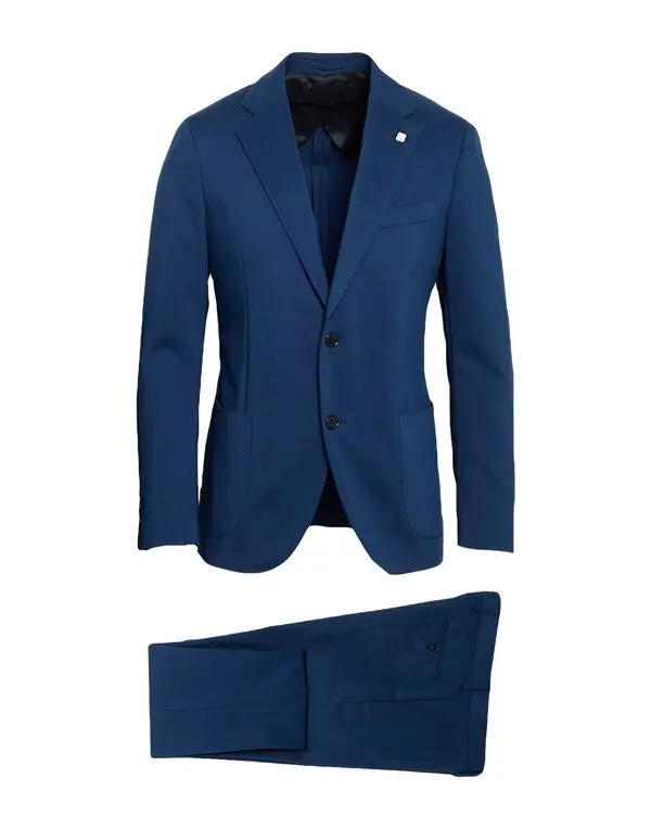 LARDINI Suit Deep Teal Size Cotton, Polyamide, Elastane