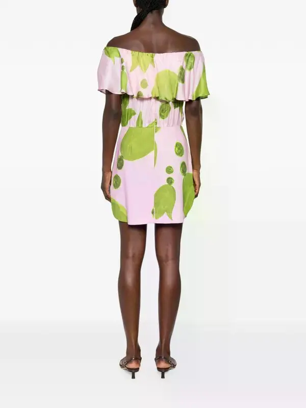 Themis Z Eudora Ruffled Off-the-shoulder Mini Dress