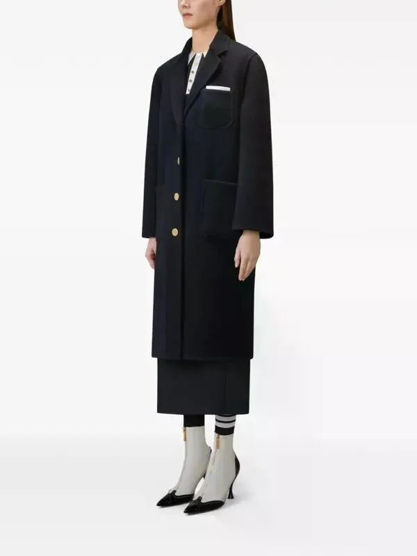 Thom Browne Chest-pocket Wool Coat