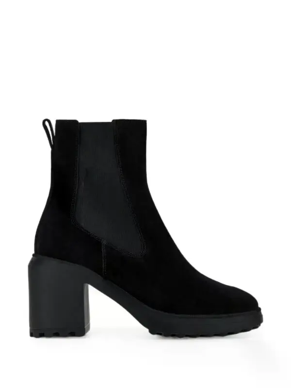 Hogan H724 Suede Chelsea Boots - Black