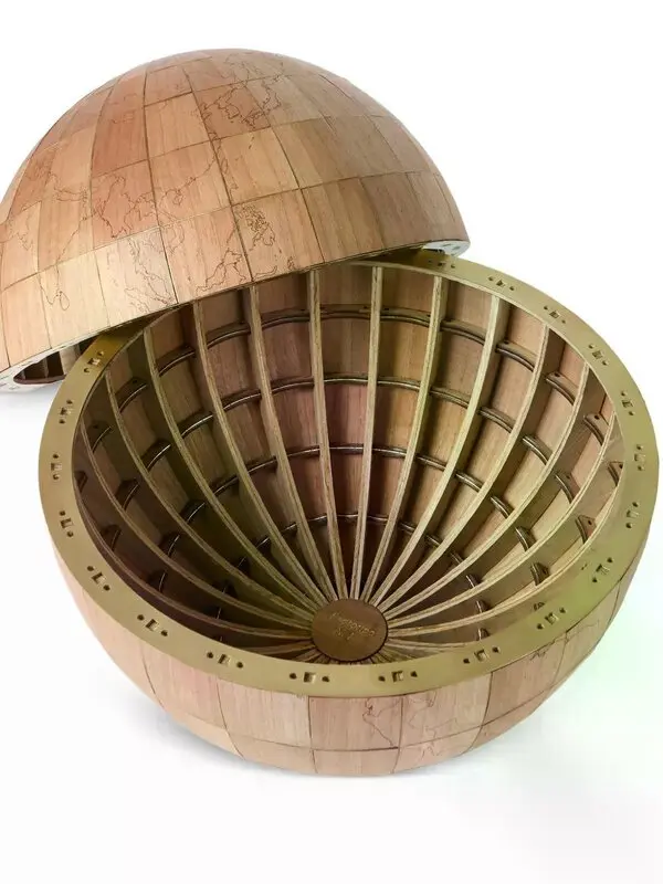 Brunello Cucinelli Walnut Wood Large Globe - Brown