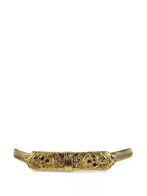 MADISON Engraved-buckle Stretch-link Belt