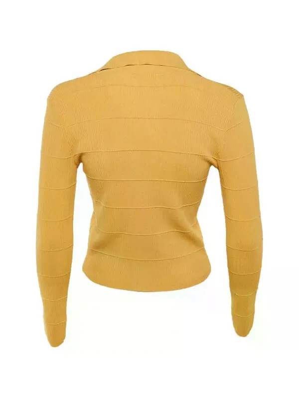 Sandro Ribbed Knit Polo Cardigan