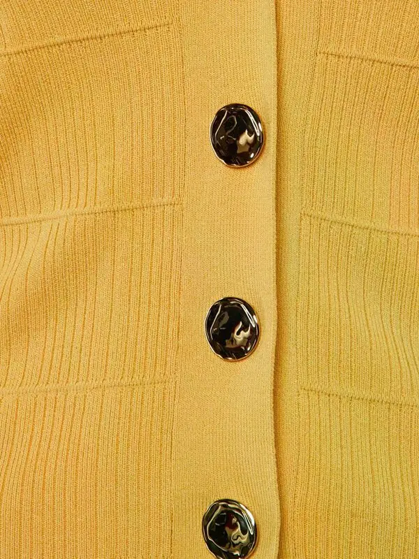 Sandro Ribbed Knit Polo Cardigan