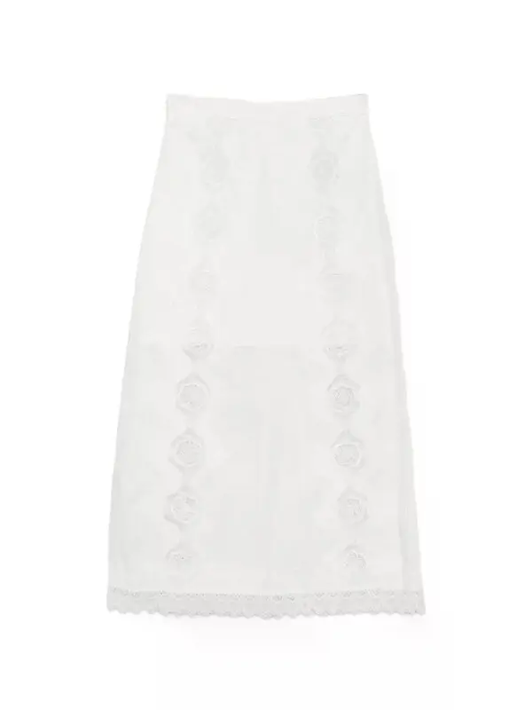 Waimari Lace-trimmed Midi Skirt
