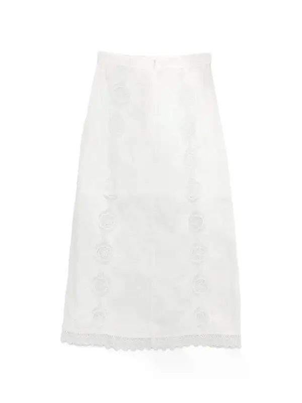 Waimari Lace-trimmed Midi Skirt