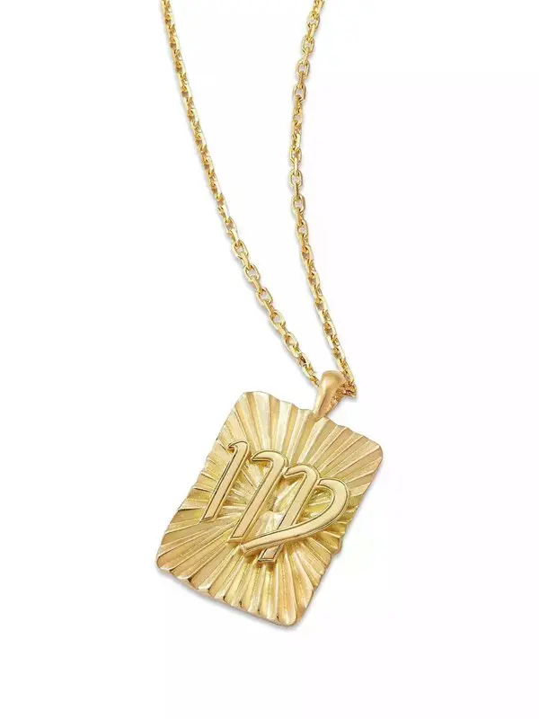 David Webb 18k Yellow Virgo Zodiac Pendant Necklace