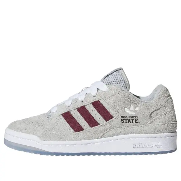 Adidas Forum Low Cl 'mississippi State - Light Grey/red/white
