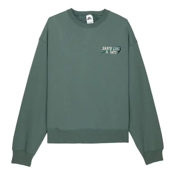 Nike Fleece Skate Crew Sweatshirt 'skate Like A Girl