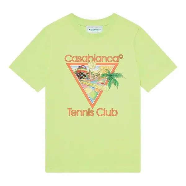 Casablanca Afro Cubism Tennis Club Printed T-shirt - Yellow