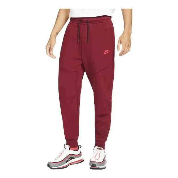 Nike Tech Fleece Sweatpants 'team Red Dark Maroon - Team Red/dark Maroon