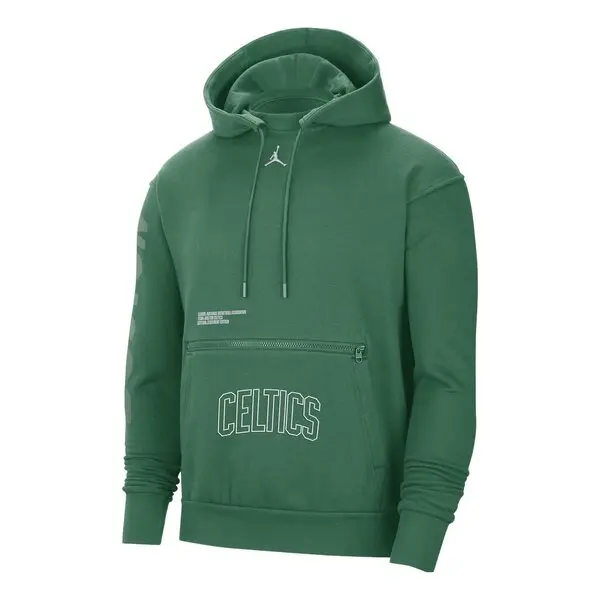 JORDAN Air Boston Celtics Courtside Statement Edition Nba Fleece Pull Over Hoodie - Green