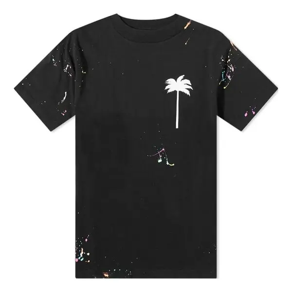 Palm Angels Pxp Painted Classic Tee 'black White