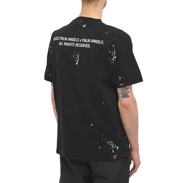 Palm Angels Pxp Painted Classic Tee 'black White