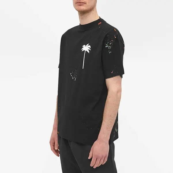 Palm Angels Pxp Painted Classic Tee 'black White