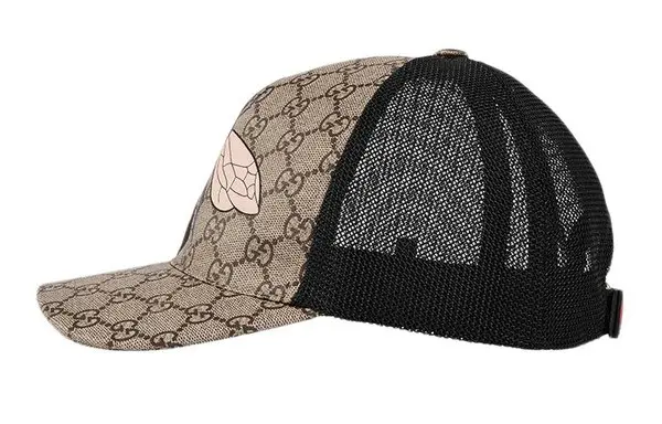 Gucci Gg Jacquard Baseball Cap With Bee Applique