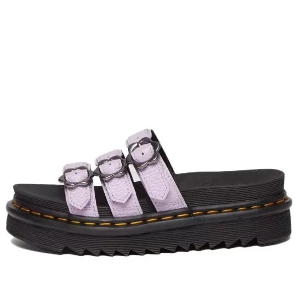 Dr. Martens Blaire Flower Buckle Slide Sandals - Lilac