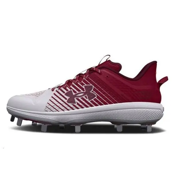 Under Armour Yard Low Mt Athletic Cleats - Cardinal/white