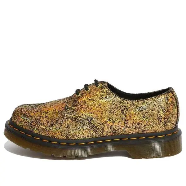 Dr. Martens 1461 Metallic Leather Oxford Shoes - Gold