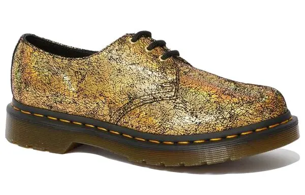 Dr. Martens 1461 Metallic Leather Oxford Shoes - Gold