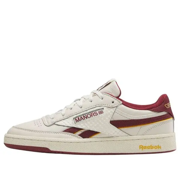 REEBOK X Manors Club C Revenge Vintage Sneakers - Chalk/red/yellow