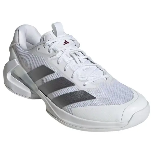 Adidas Adizero Ubersonic 5 Tennis Sneakers - Cloud White/tech Grey Metallic/maroon