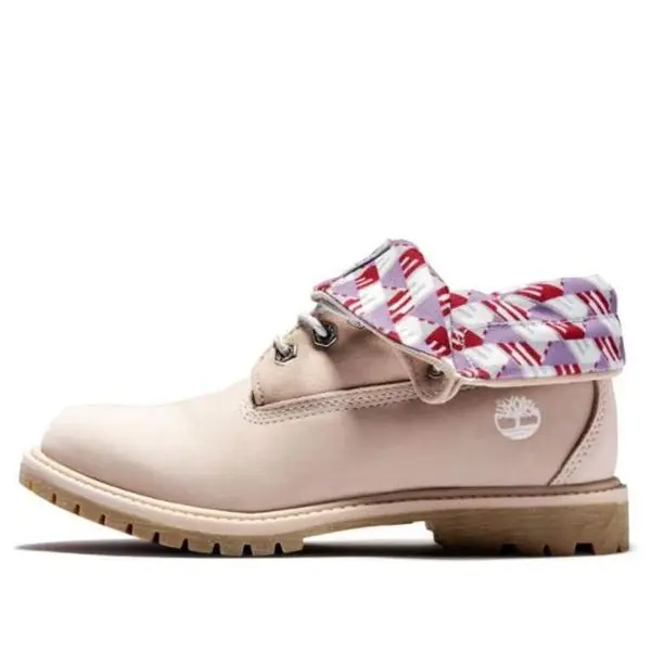 Timberland Roll Top Boots - Pink/red/white