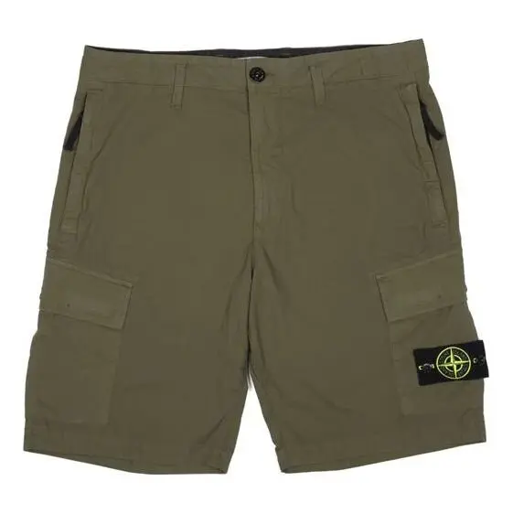 Stone Island Cargo Bermuda Shorts - Olive Green