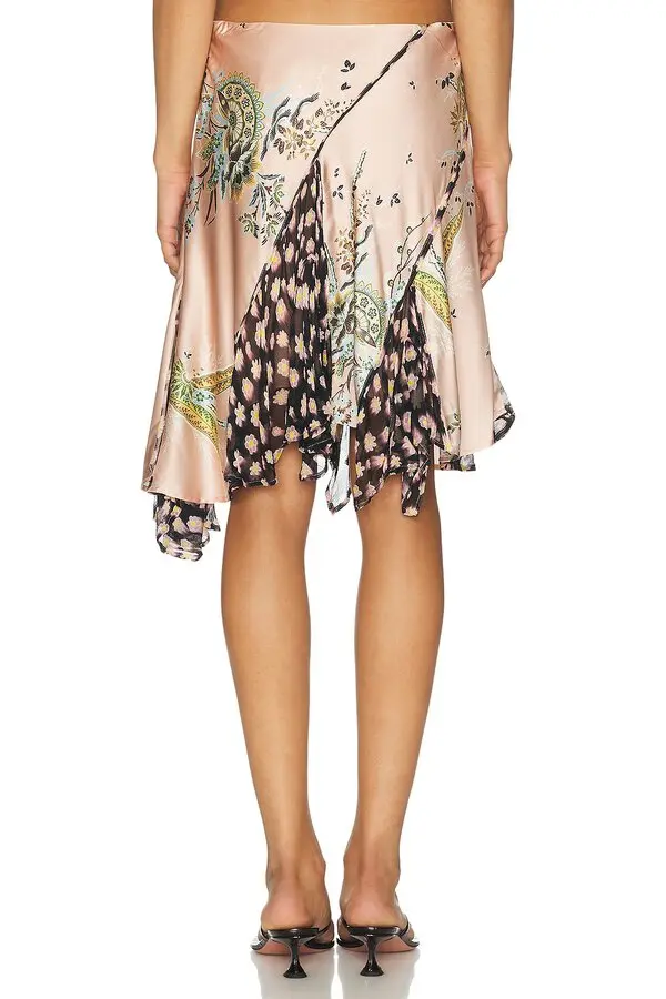 Staud Reannah Silk Skirt In Rose