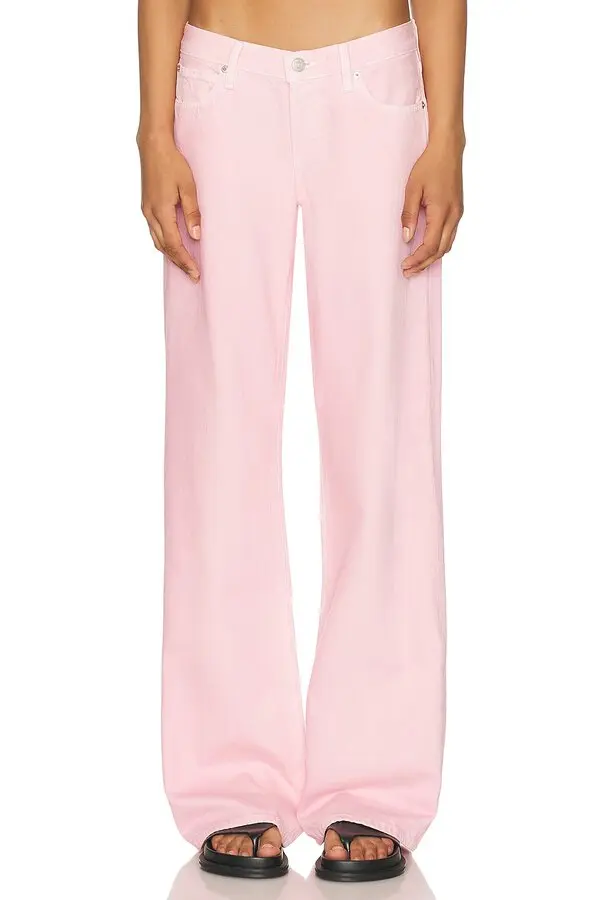 FRAME The Gray Wide Leg Jeans - Cotton Candy