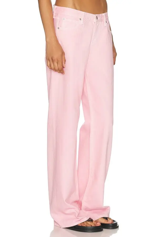 FRAME The Gray Wide Leg Jeans - Cotton Candy