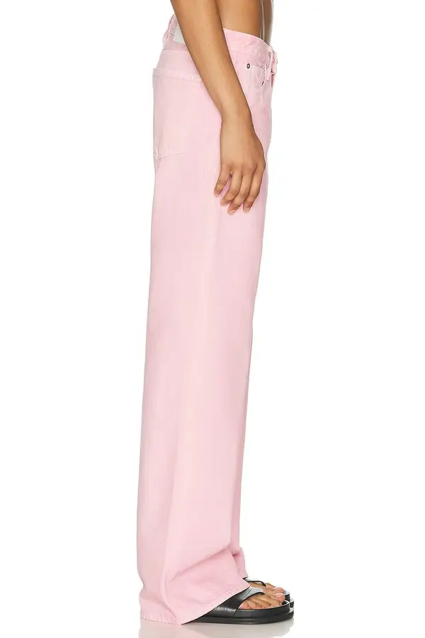 FRAME The Gray Wide Leg Jeans - Cotton Candy