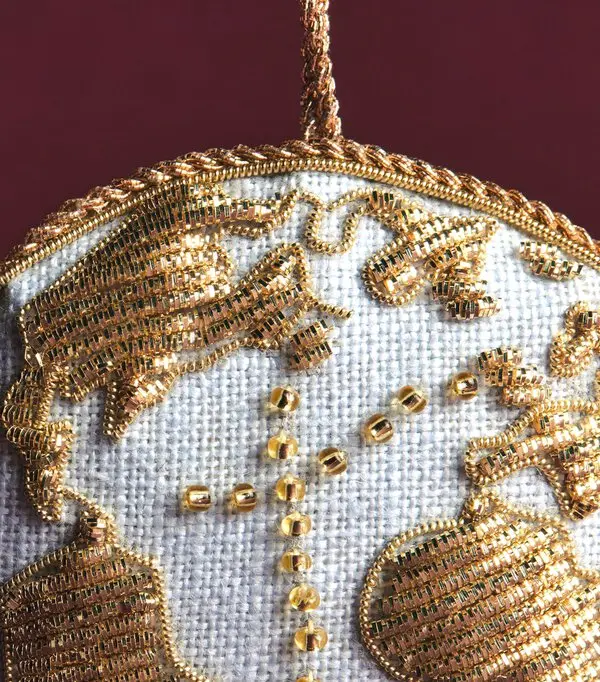 KATIE LARMOUR Embellished Globe Tree Decoration