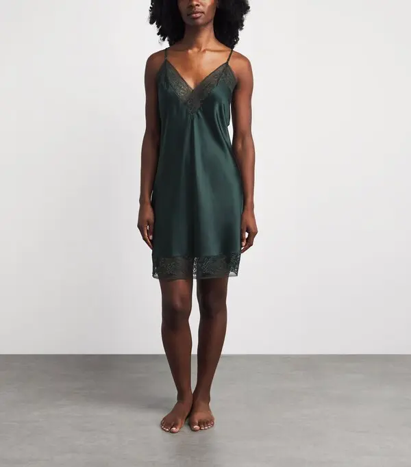 AUBADE Silk-blend Nightie With Lace Trim