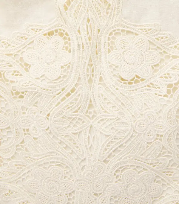 Ulla Johnson Embroidered Linen Midi Dress - Ivory