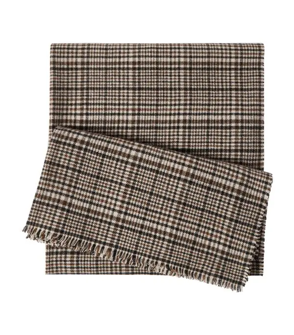 Brunello Cucinelli Cashmere Check Scarf - Black