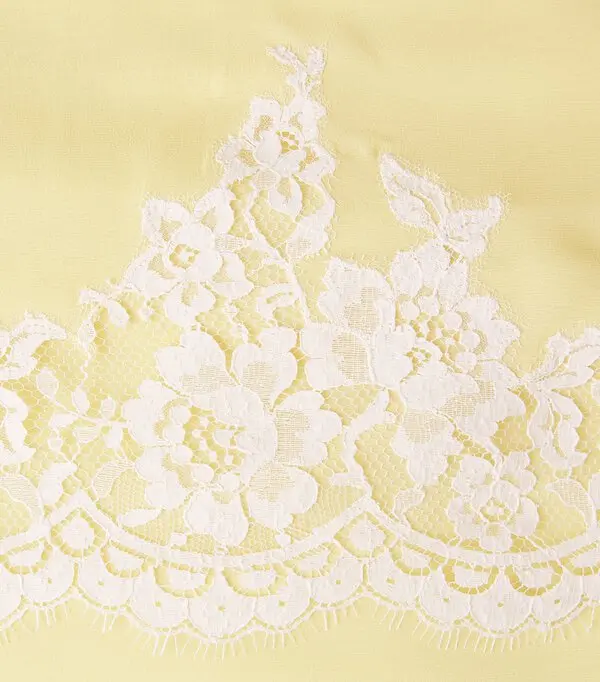 Rosamosario Silk Georgette Lace La Papessa Robe