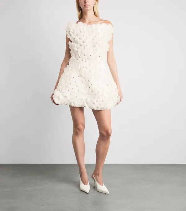Stella McCartney Silk Embellished Strapless Mini Dress