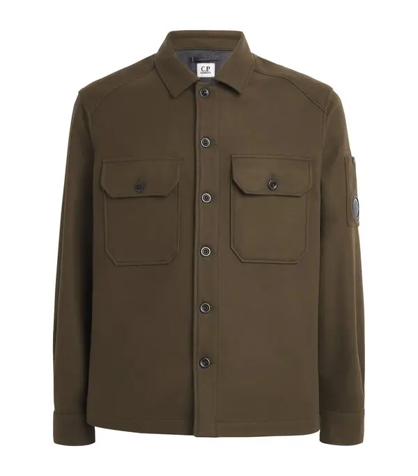 C.P. COMPANY Virgin Wool-blend Lens Overshirt