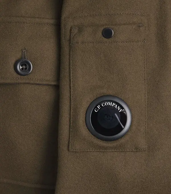 C.P. COMPANY Virgin Wool-blend Lens Overshirt