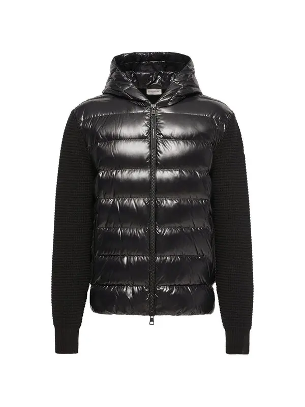 Moncler Wool And Nylon Padded Cardigan