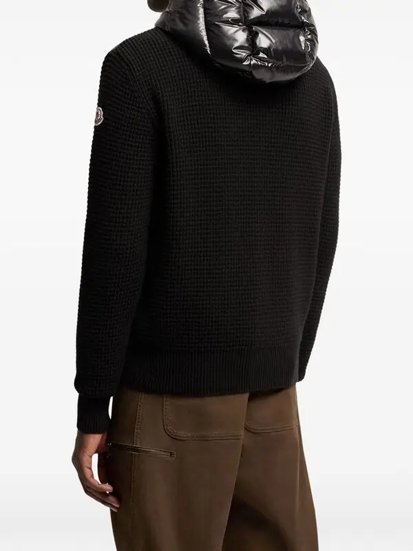 Moncler Wool And Nylon Padded Cardigan
