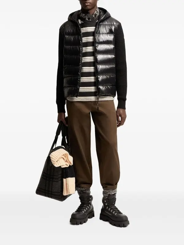 Moncler Wool And Nylon Padded Cardigan