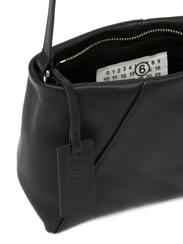 MAISON MARGIELA Folded Leather Crossbody Bag - Black